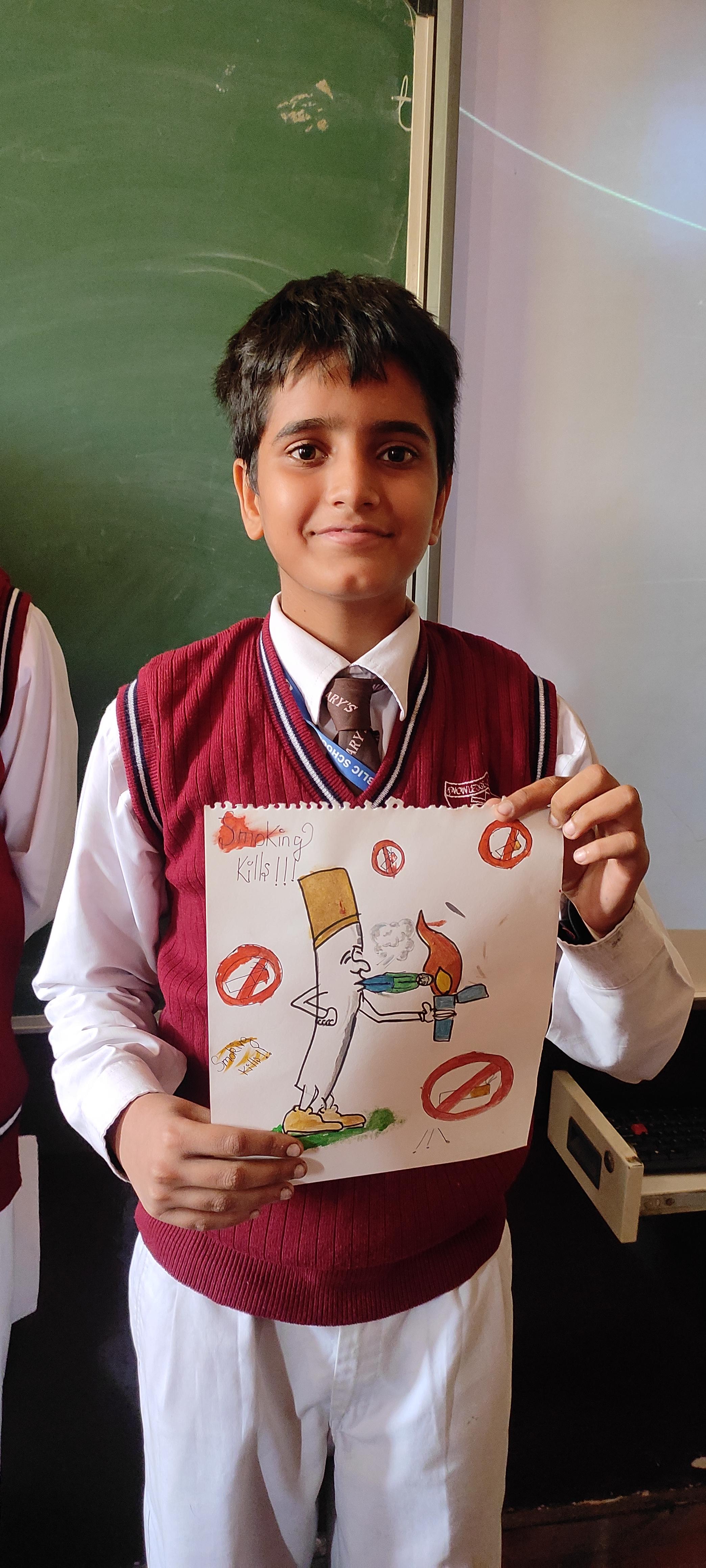 Class 7 Science Activity: Poster making on topic 'Dont Smoke' :: St ...