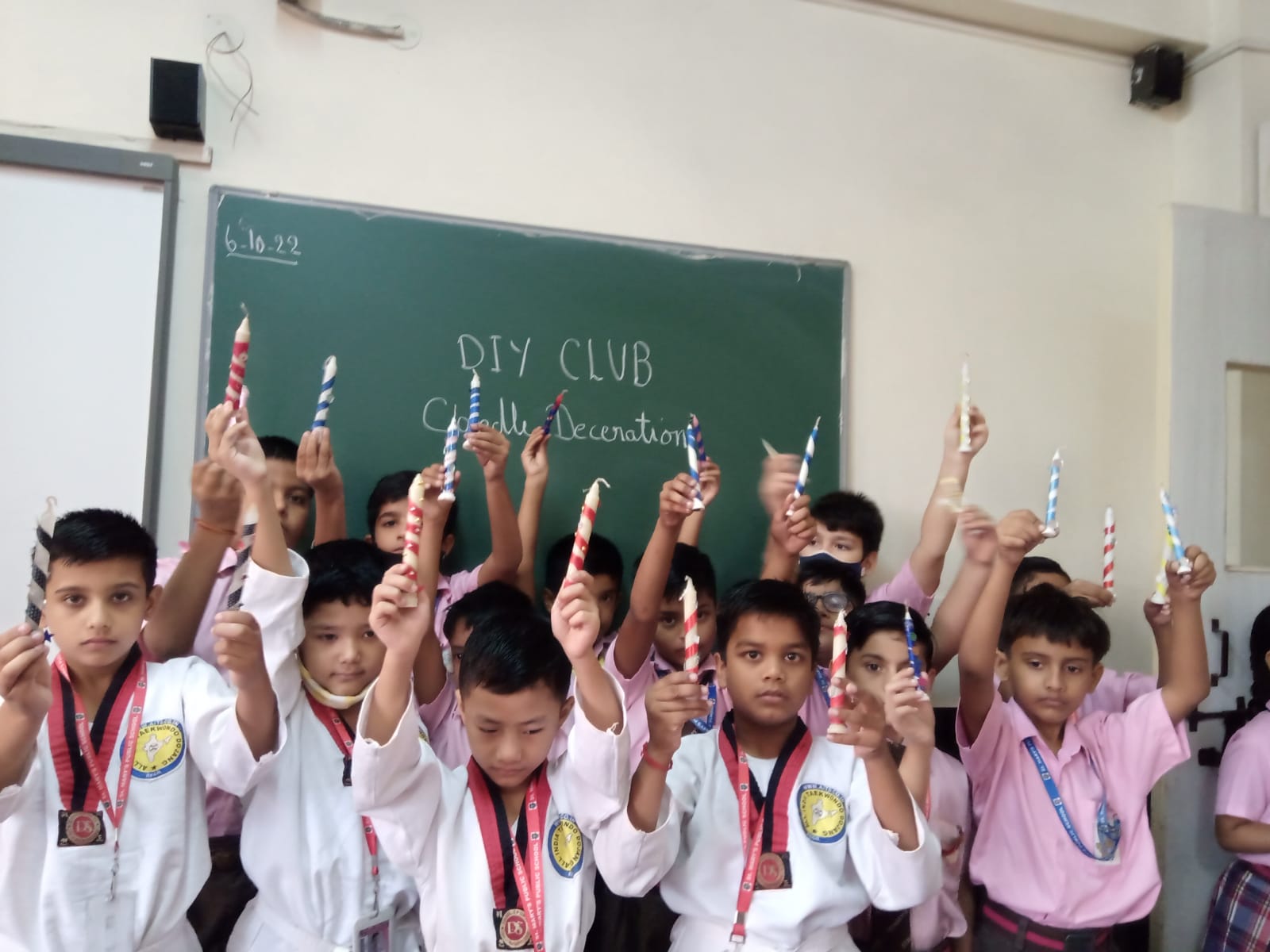 Class 3rd DIY Club: Candle Decoration :: St. Mary's Public School