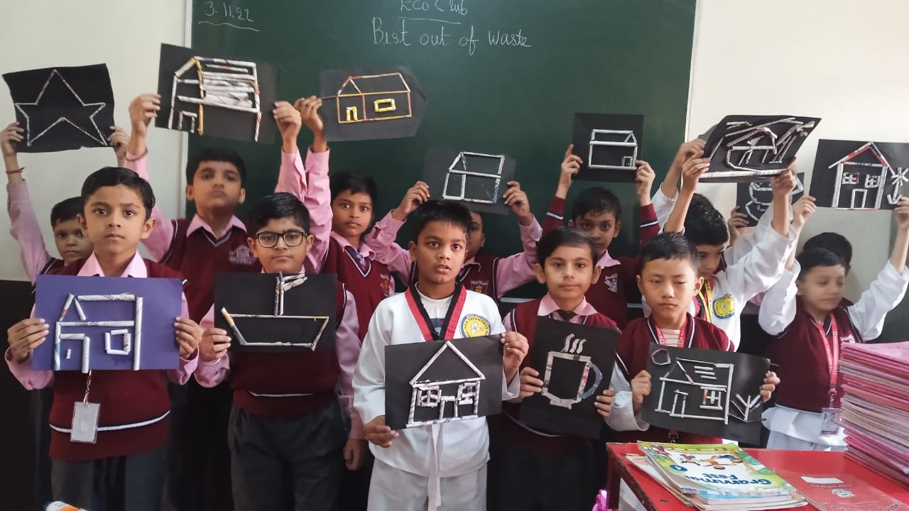 Class III B Eco Club (Best out of waste) :: St. Mary's Public School